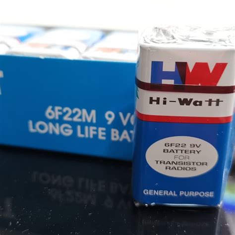 Jual Baterai 9v Battery 9 Volt Baterai Kotak Merk Hw Hi Watt