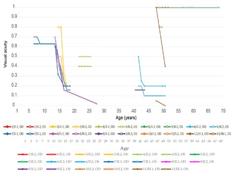 Evolution Of The Visual Acuity In Patients Harboring Pathogenic