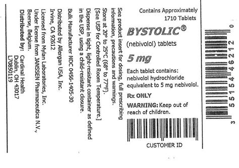 Bystolic Fda Prescribing Information Side Effects And Uses