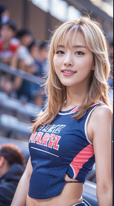 A Close Up Of A Woman In A Cheerleader Outfit Posing For A Picture