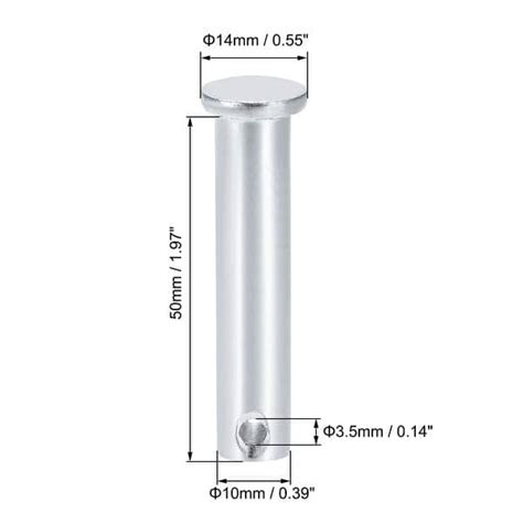 Single Hole Clevis Pins Flat Head Zinc Plating Solid Steel Link Hinge