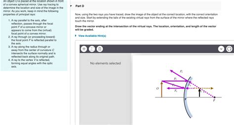 part d an object o is placed at the location shown in