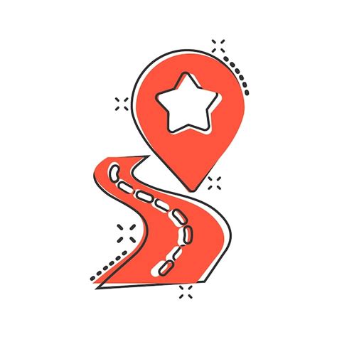 Premium Vector Map Pin Icon In Comic Style Gps Navigation Cartoon Vector Illustration On White