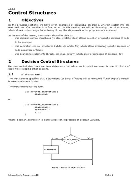 Notes4 Control Structures Pdf Control Flow Computer Programming