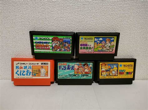 5本セット 熱血硬派くにおくん ドッジボール 熱血新記録 時代劇 熱血ホッケー部 ファミコン カ まとめ ジャンク テクノスジャパン