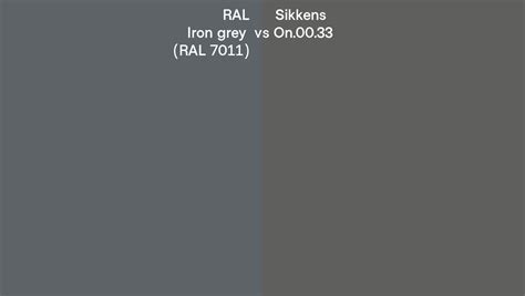 Ral Iron Grey Ral 7011 Vs Sikkens On0033 Side By Side Comparison