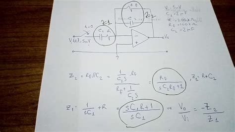 Finding Transfer Function For Opamp Circuits Youtube