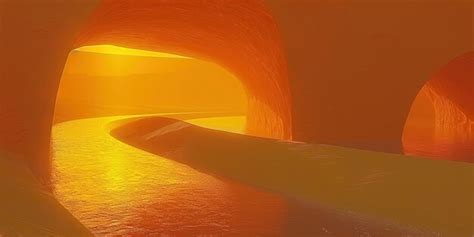 Orange Abstract Background Round Fantasy Form Futuristic Curved Shape 3d Premium Ai Generated
