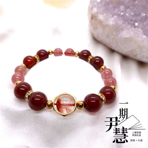 一期尹慧and塔羅and獨角獸｜五行 紅炎｜脈輪磁場靈性流年生命星座開運水晶能量手珠客製｜紅幽靈正財人緣瑪瑙 她的時尚 珠寶、飾品與收納