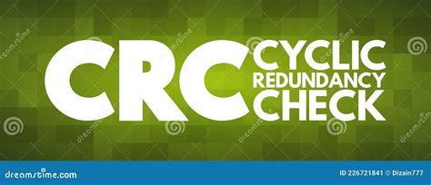 CRC Cyclic Redundancy Check Acronym Technology Concept Background Stock Illustration