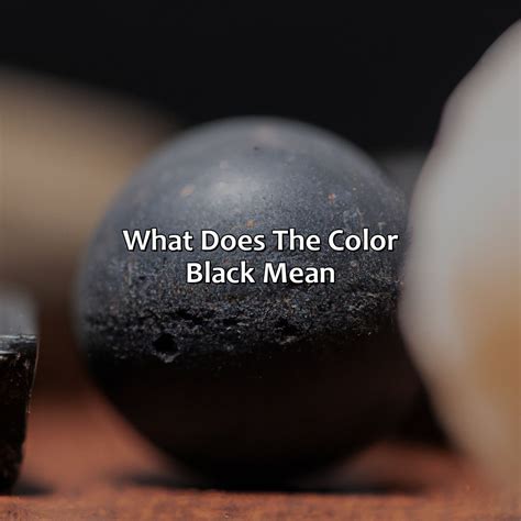 What Does The Color Black Mean