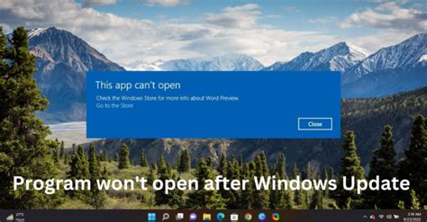 Program Wont Open After Windows Update [fixed]