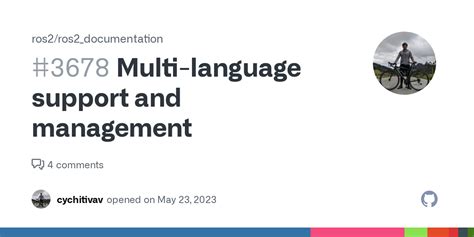 Multi Language Support And Management · Issue 3678 · Ros2ros2documentation · Github