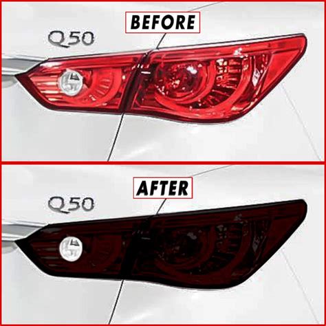 2014 2017 Infiniti Q50 Tail Light Reverse Cutout Precut Tint Overlay Slickmod