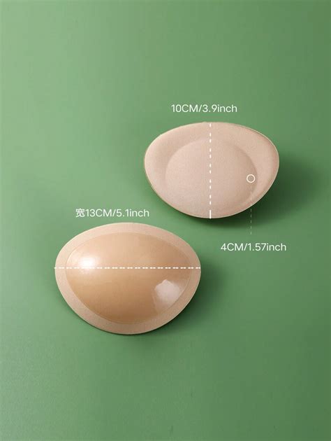 1 Pair Of Self Adhesive Thickening Bra Pads In The Shape Of Abalone And