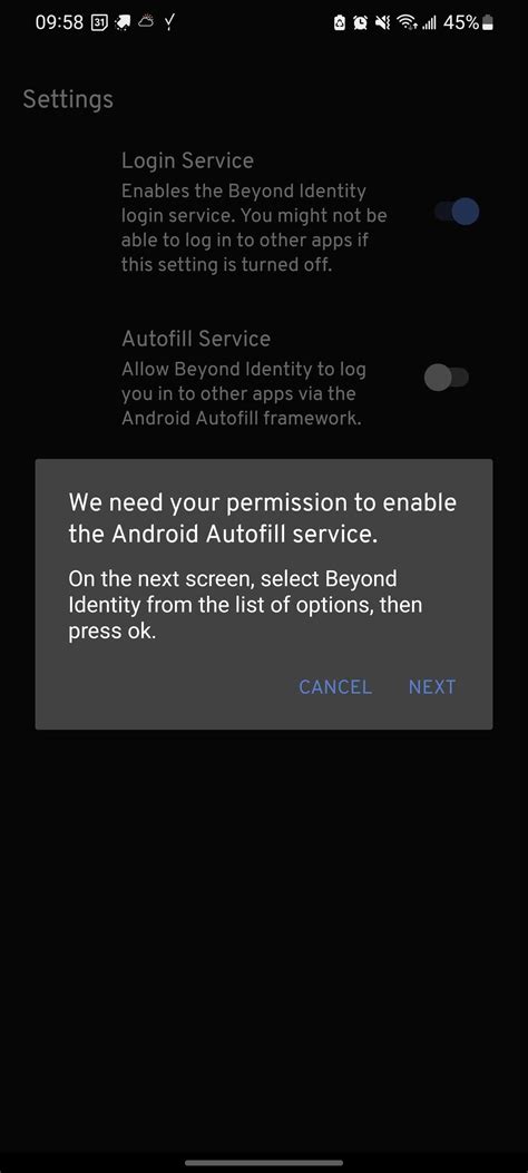 Autofill Service Beyond Identity