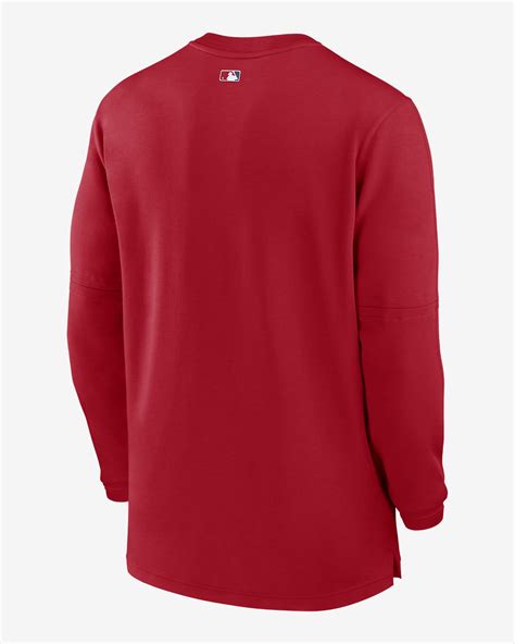 Los Angeles Angels Authentic Collection Game Time Men S Nike Dri Fit Mlb Zip Long Sleeve Top
