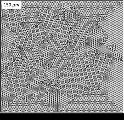 Generated Mesh On Microstructure A 100 M B 150 M Download Scientific Diagram