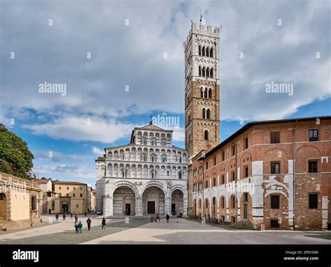 Outside View Of Cathedral San Martino Of Lucca Duomo Di San Martino