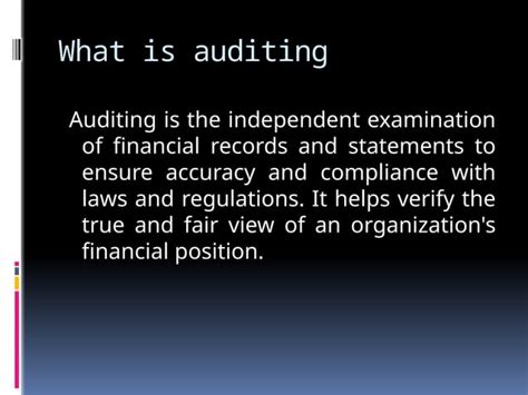 Auditing Pptx Auditing Ppt Auditing Pptt Pptx