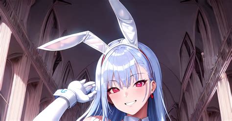 銀髪 銀髪ロングむちむち白エナメルバニーガールちゃん Holaraai Chastity Aiイラストのイラスト Pixiv