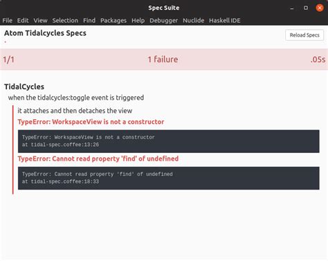 Unit Test Suite Issue Tidalcycles Pulsar Tidalcycles Github