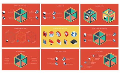 D Cube Infographics Vol PowerPoint Template Infographics Cube Vol Template PowerPoint