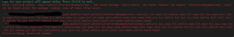 Expo While Resolving Module `react Nativelibrariesnewappscreen` The Haste Package `react