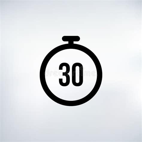 30 Seconds Countdown Timer Icon Set Time Interval Icons Stopwatch And Time Measurement Stock
