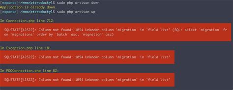 Manual Migration Broke Panel With Mysql Column Error · Issue 4110 · Pterodactylpanel · Github