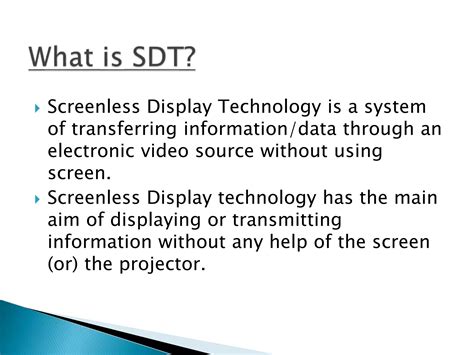 Screenless Display Technology PPTX D Graphics Computer Software And Applications
