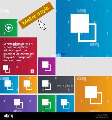 Active Color Toolbar Icon Sign Metro Style Buttons Modern Interface