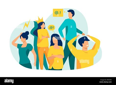 Group Of People With Problem Behavior Stock Vector Image And Art Alamy