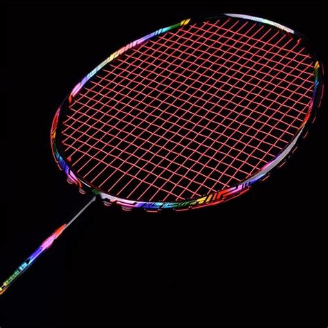 Qdlzlg 35 Lbs Full Carbon Badminton Racket For Adults With Secondary Reinforcement For Offense