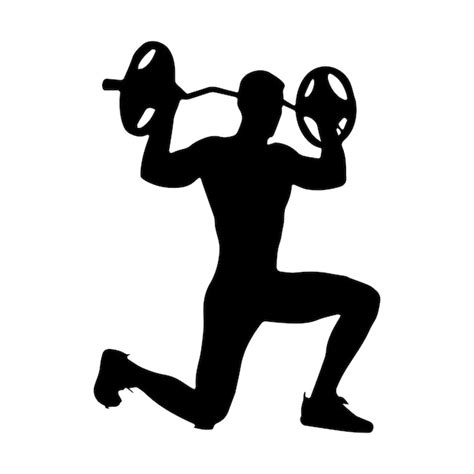 체육관 실루엣 흰색 배경 벡터 일러스트 레이 션에 고립 된 검은 색 프리미엄 벡터