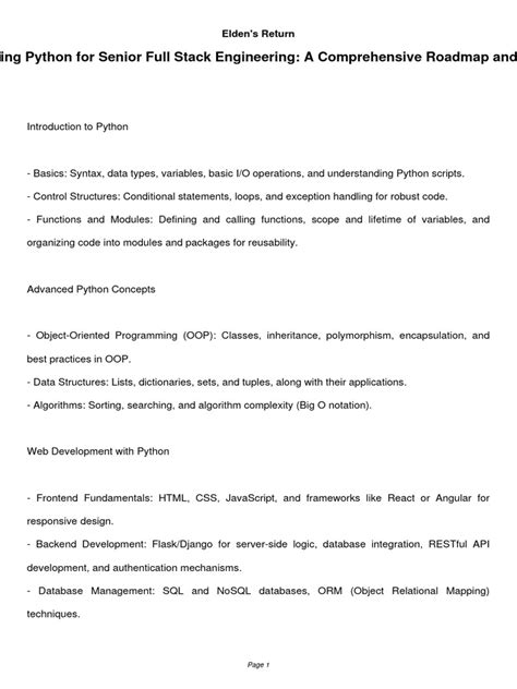 Mastering Python Full Stack Engineering Guide Corrected Pdf Python