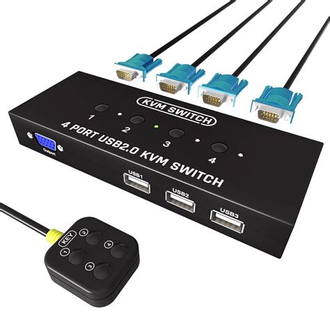 KVM Switch VGA Port VGA KVM Switch For Computers Share Monitor USB Devices