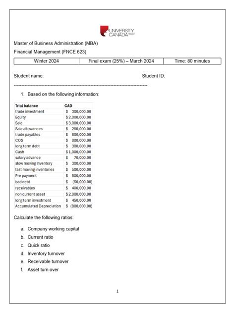 Final Exam Winter 2024 Pdf Interest Rates Bonds Finance