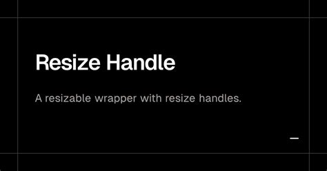 Resize Handle Plate