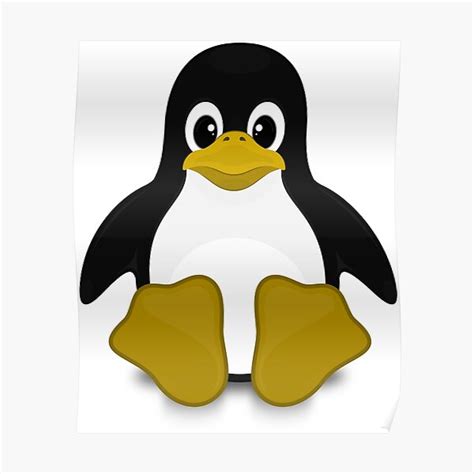 Tux Linux Poster By Aquinta Redbubble