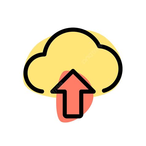 File Uploading On A Cloud Network Server With Up Arrow Technology Server Network Png And