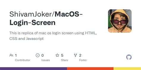 Github Shivamjokermacos Login Screen This Is Replica Of Mac Os Login Screen Using Html Css