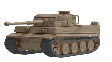 Tiger 1 Tank 3d Model By Coynese