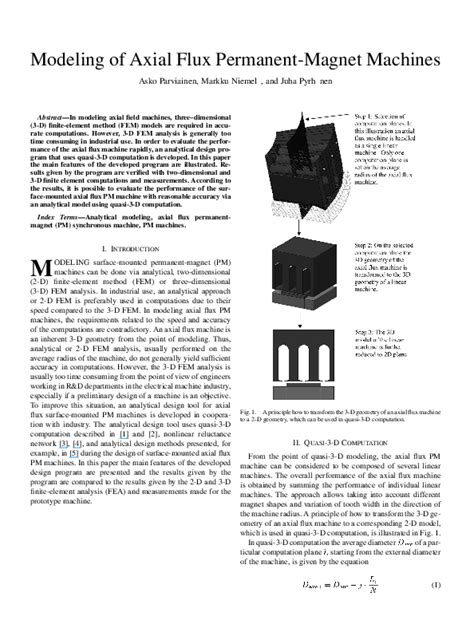 Pdf Modeling Of Axial Flux Permanent Magnet Machines