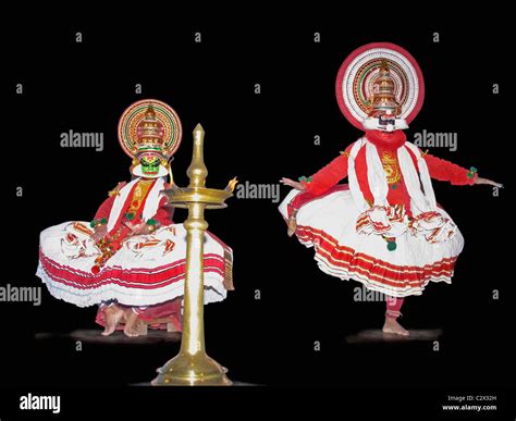 Kathakali A Spectacular Classical Dance Drama Of Kerala India Stock