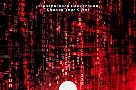 Premium Psd Binary Circuit Board Future Technology Red Cyber Security