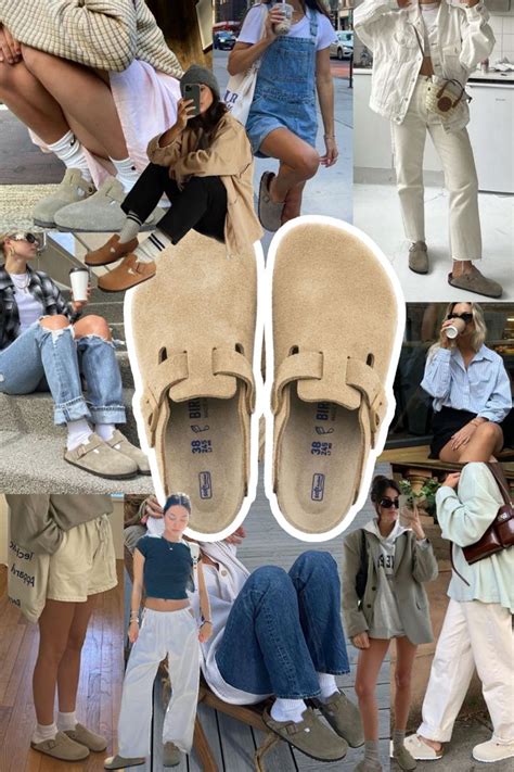 Birkenstock Womens Boston Suede Clogs Boston Outfits Birkenstock