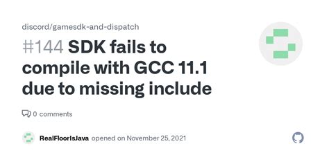 sdk fails to compile with gcc 11 1 due to missing include · issue 144