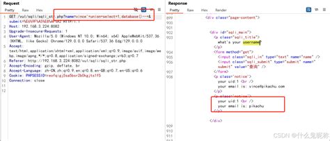 Pikachu Sql Inject 数字型注入（get）sql注入pikachu数字型get Csdn博客