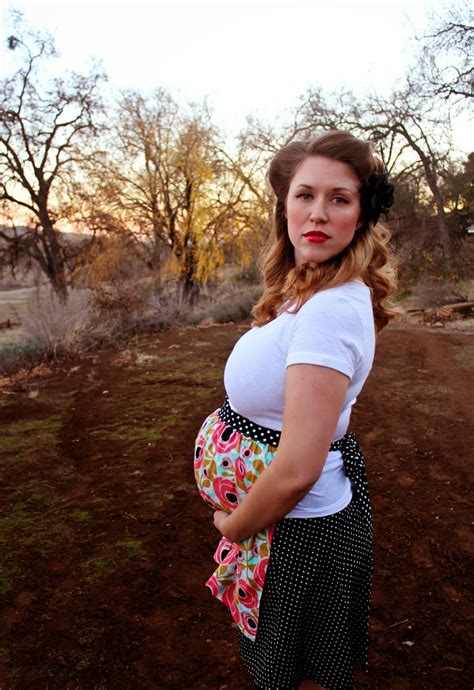 From Dahlias To Doxies Retro Housewife Maternity Shoot